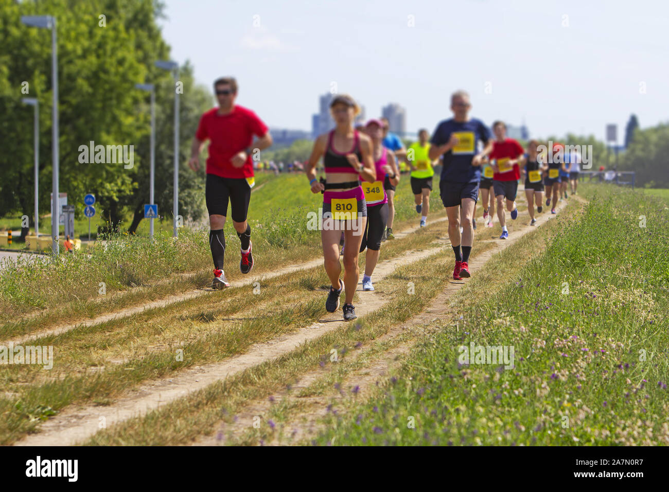 Outdoor cross-country running blurred motion Stock Photo - Alamy