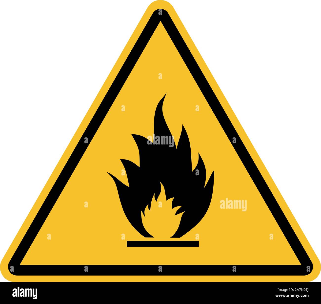Flammable materials warning sign vector illustration. Hazard symbols Stock Vector Image & Art ...