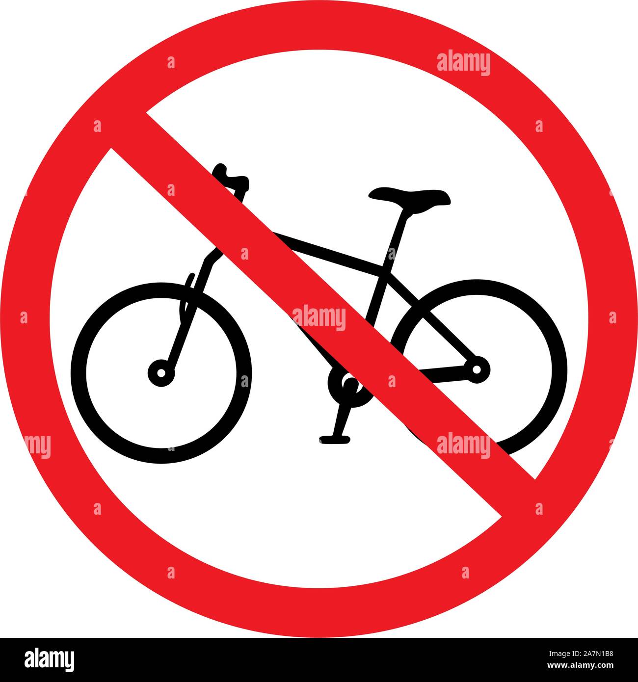 Bicycles prohibited Stock Vector Images - Alamy