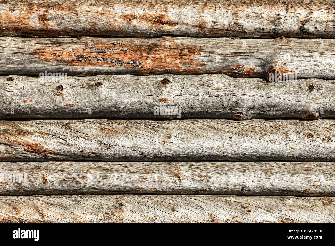 texture of logs, masonry coupling of wooden logs with cuts. Copy Space ...