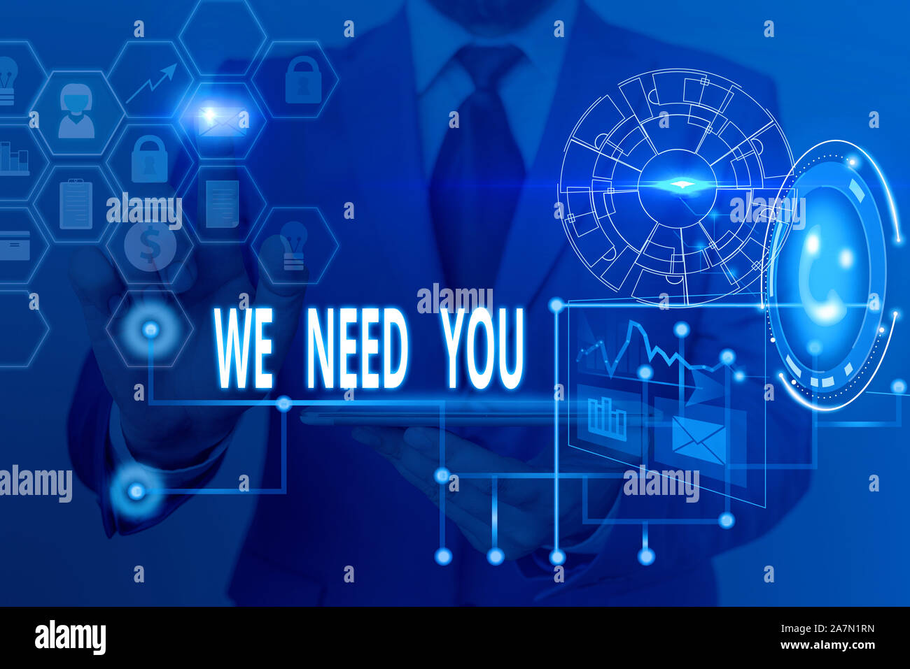 Writing note showing We Need You. Business concept for to fulfill the ...