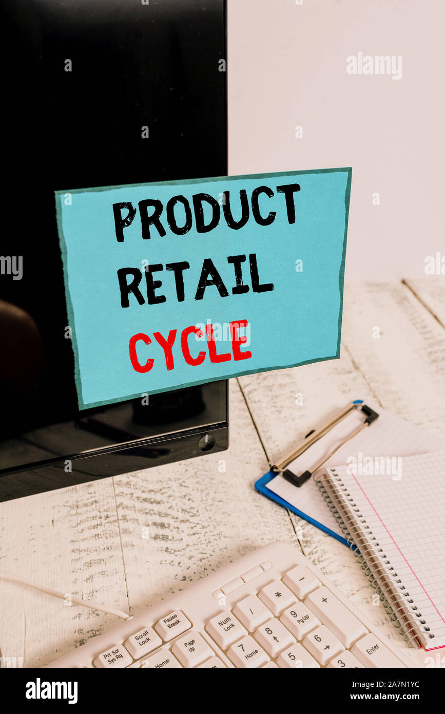 Writing note showing Product Retail Cycle. Business concept for as ...
