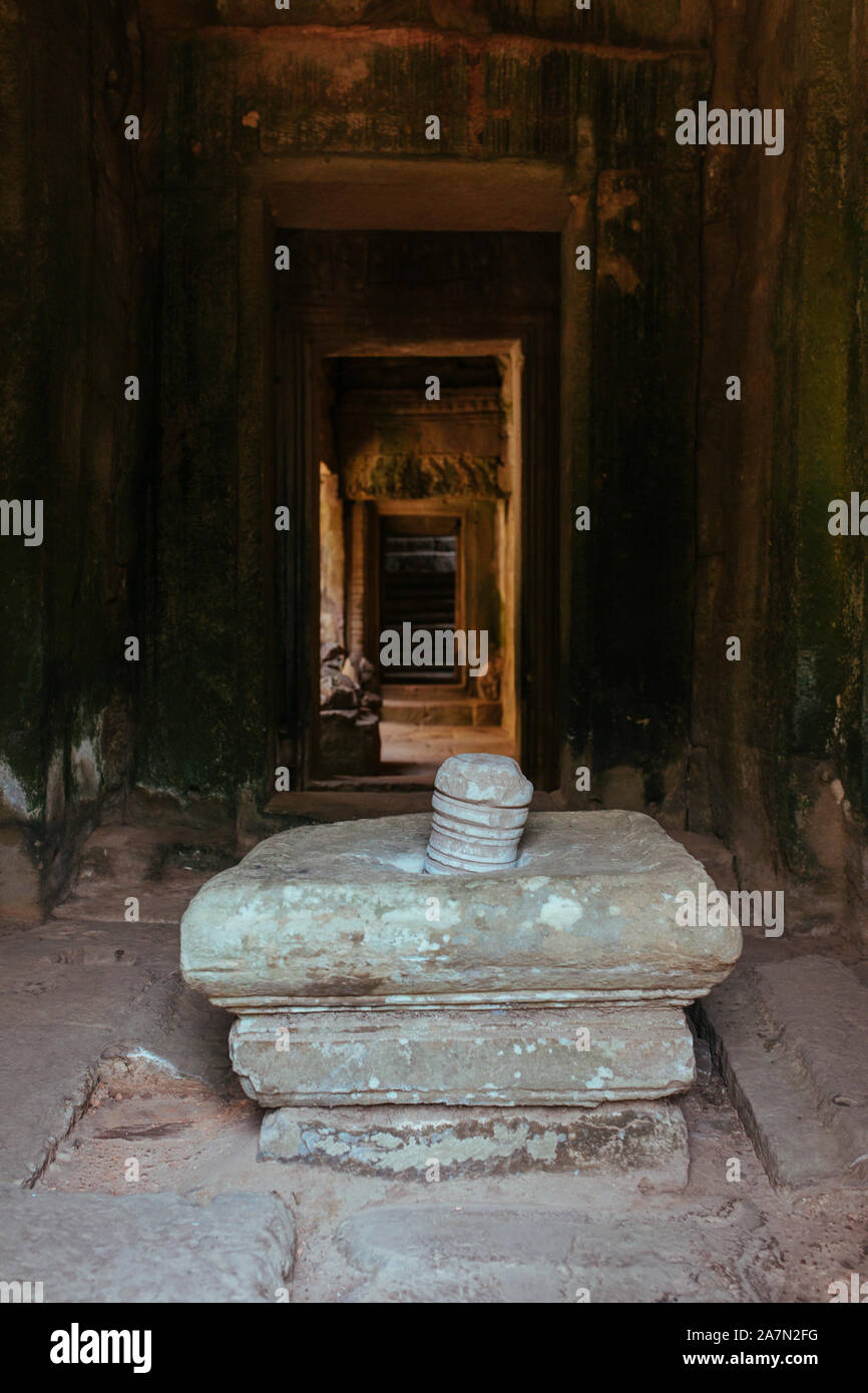 Altar of sacrifice ritual in Angkor Wat Temple in Cambodia in Asia ...