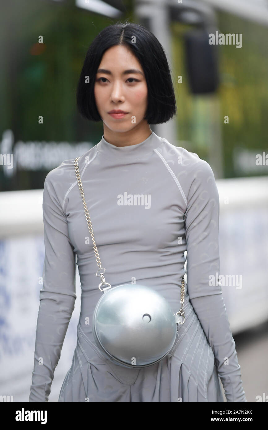 South Korean hip-hop dancer and choreographer Kim Hye Rang or Lia Kim poses for street snaps ...
