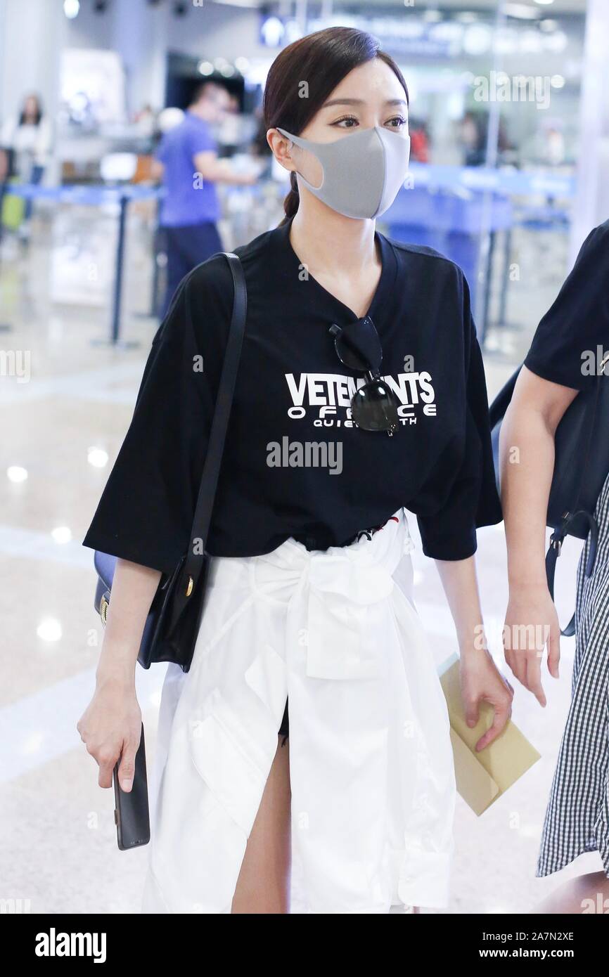 Chinese actress, model, and singer Qin Lan arrives at the Beijing ...