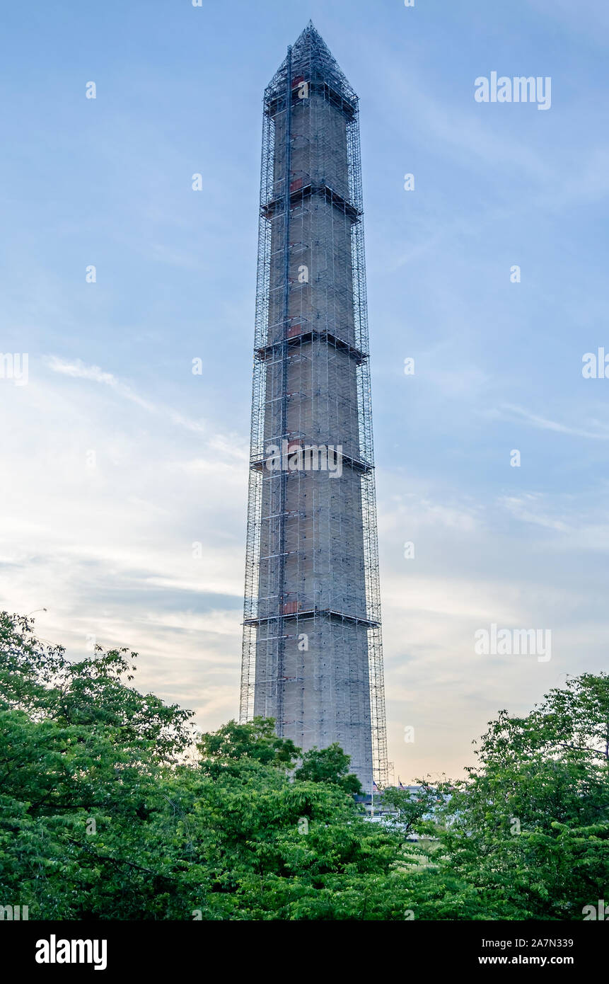 The iconic Washington Monument, one of the main landmarks in Washington ...
