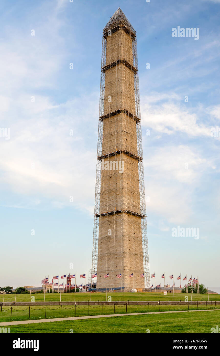 The iconic Washington Monument, one of the main landmarks in Washington ...