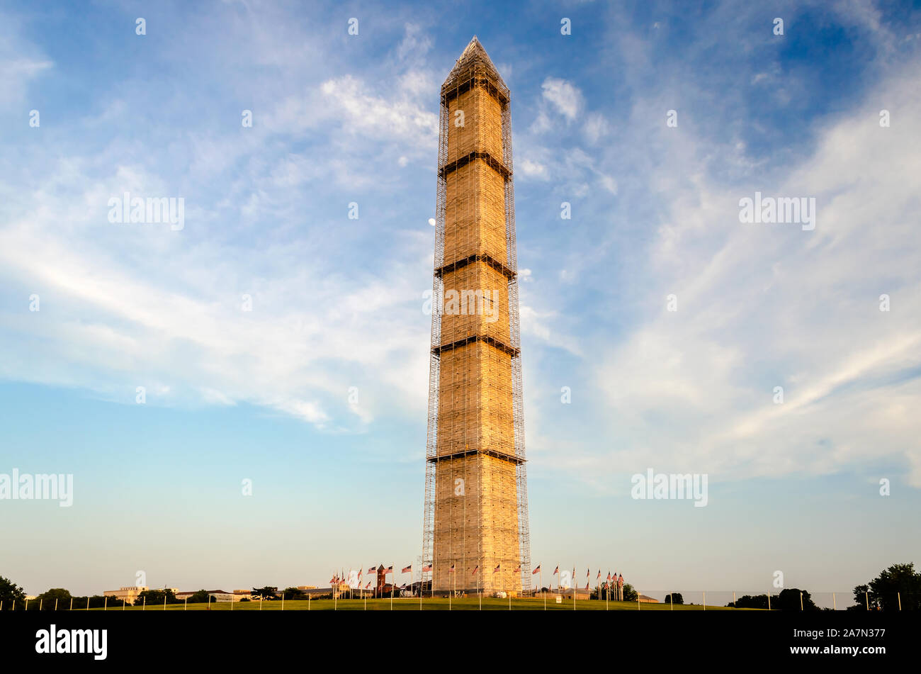 The iconic Washington Monument, one of the main landmarks in Washington ...