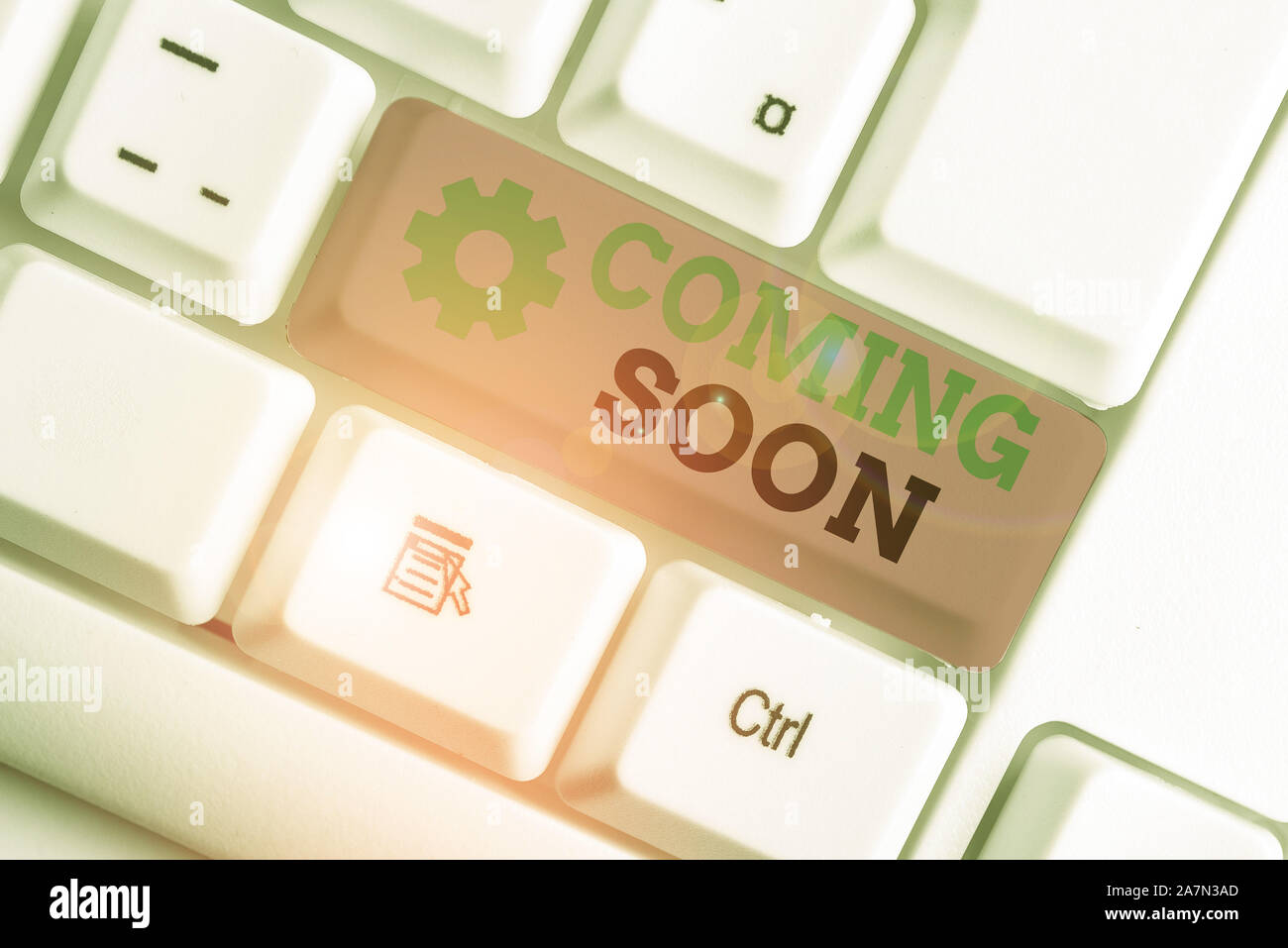 Conceptual hand writing showing Coming Soon. Concept meaning something ...