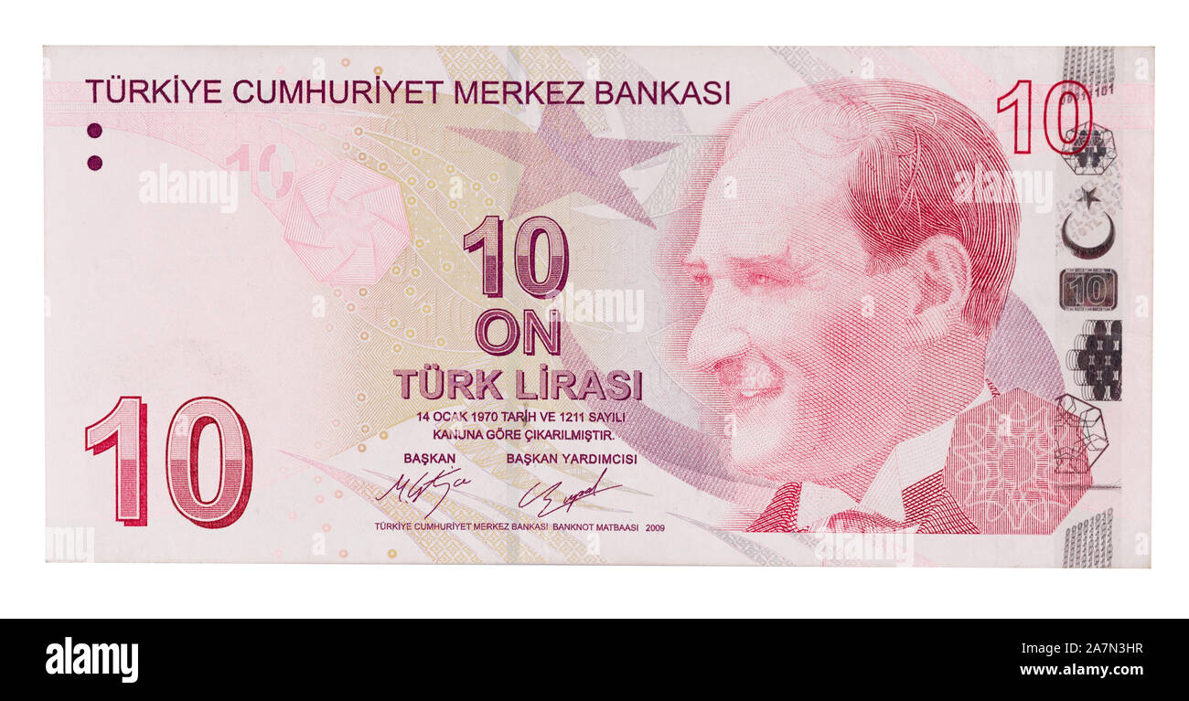 Turkish banknotes, Turkish Lira front side Stock Photo - Alamy