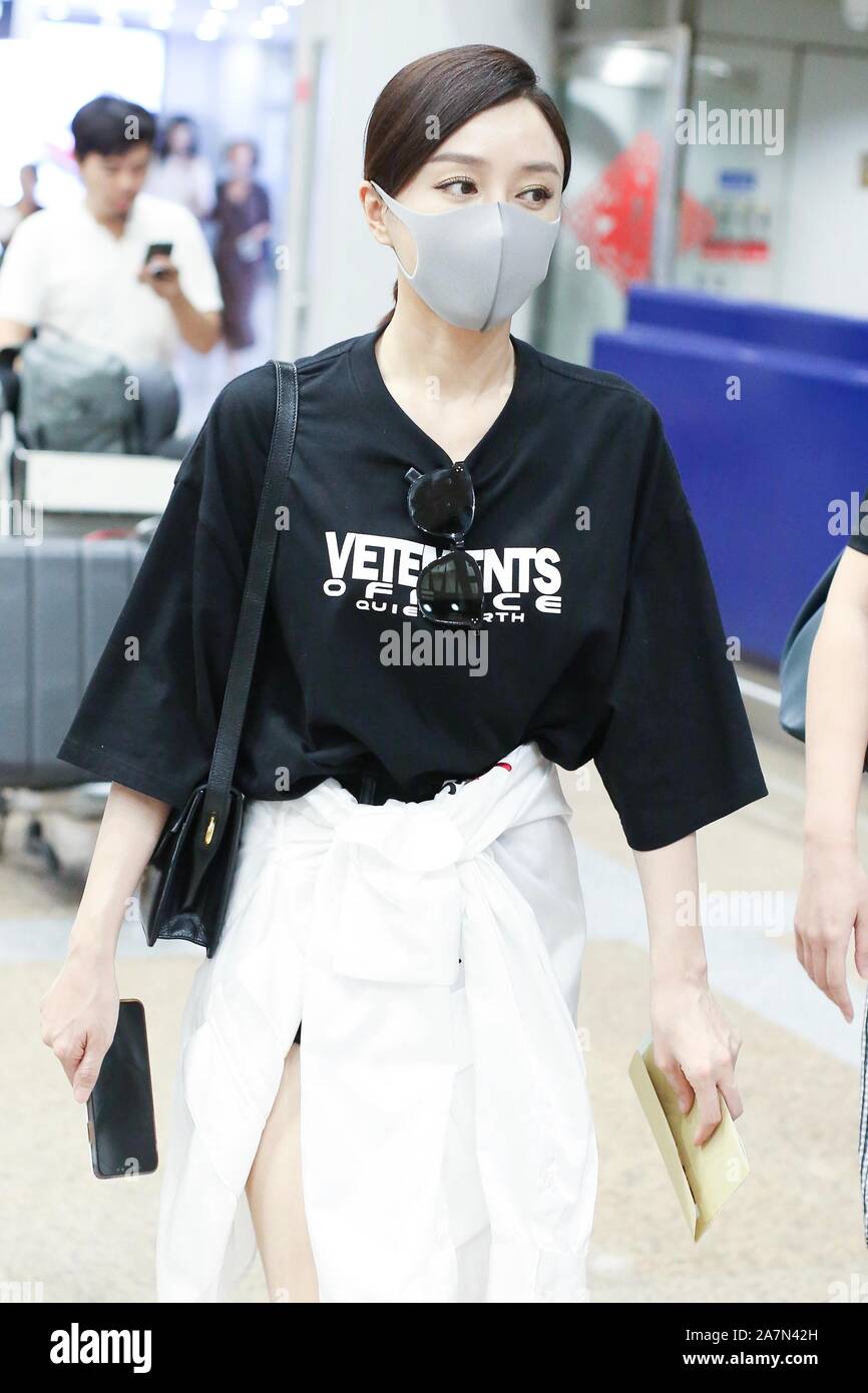 Chinese actress, model, and singer Qin Lan arrives at the Beijing ...