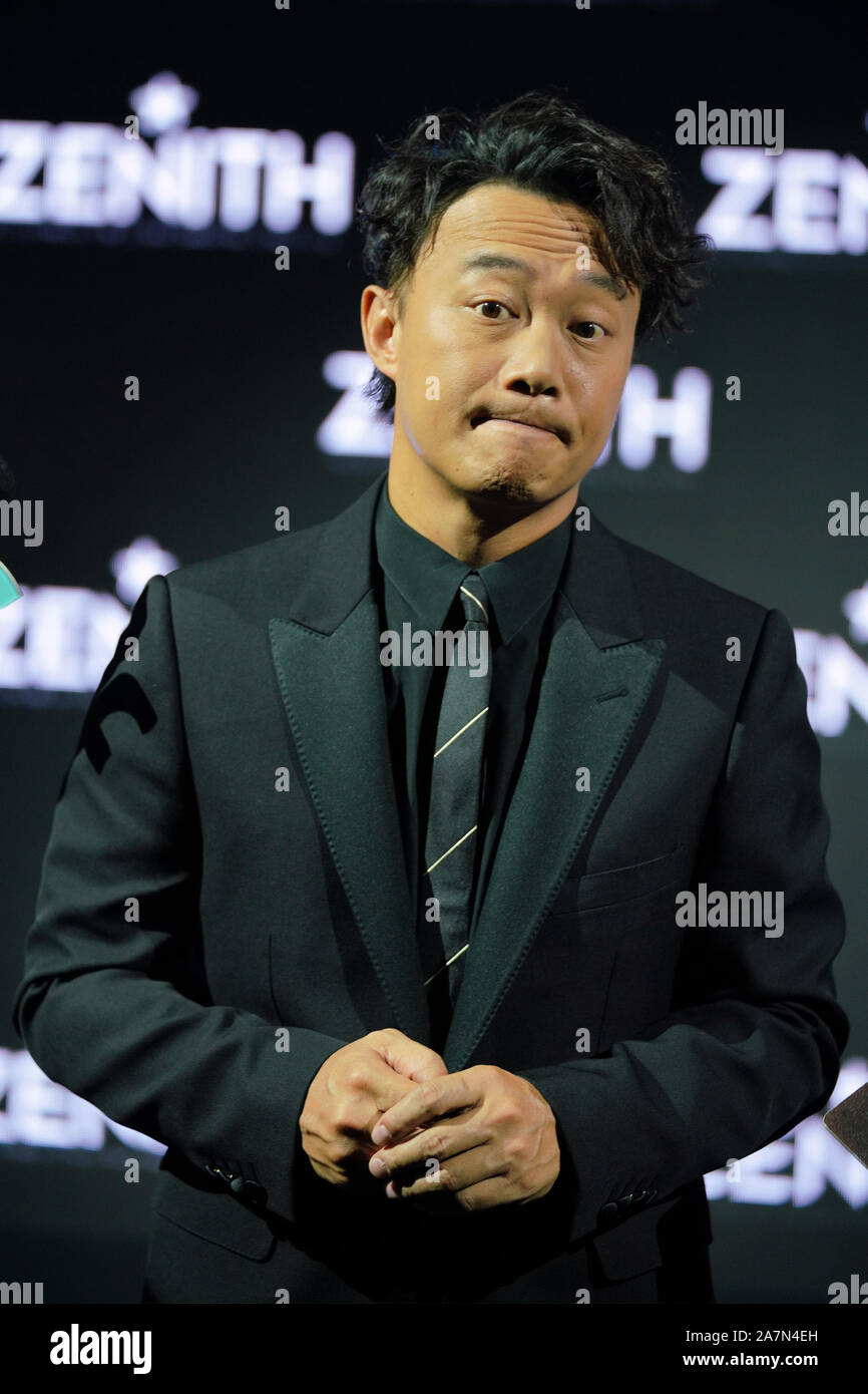 Hong Kong singer and actor Eason Chan attends ZENITH Limited "DEFY ...