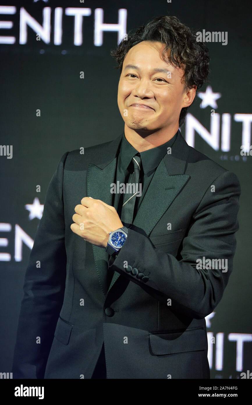 Hong Kong singer and actor Eason Chan attends ZENITH Limited "DEFY ...