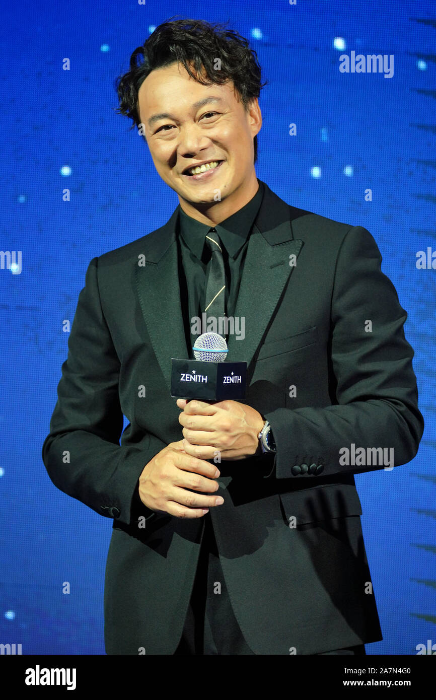 Hong Kong singer and actor Eason Chan attends ZENITH Limited "DEFY ...