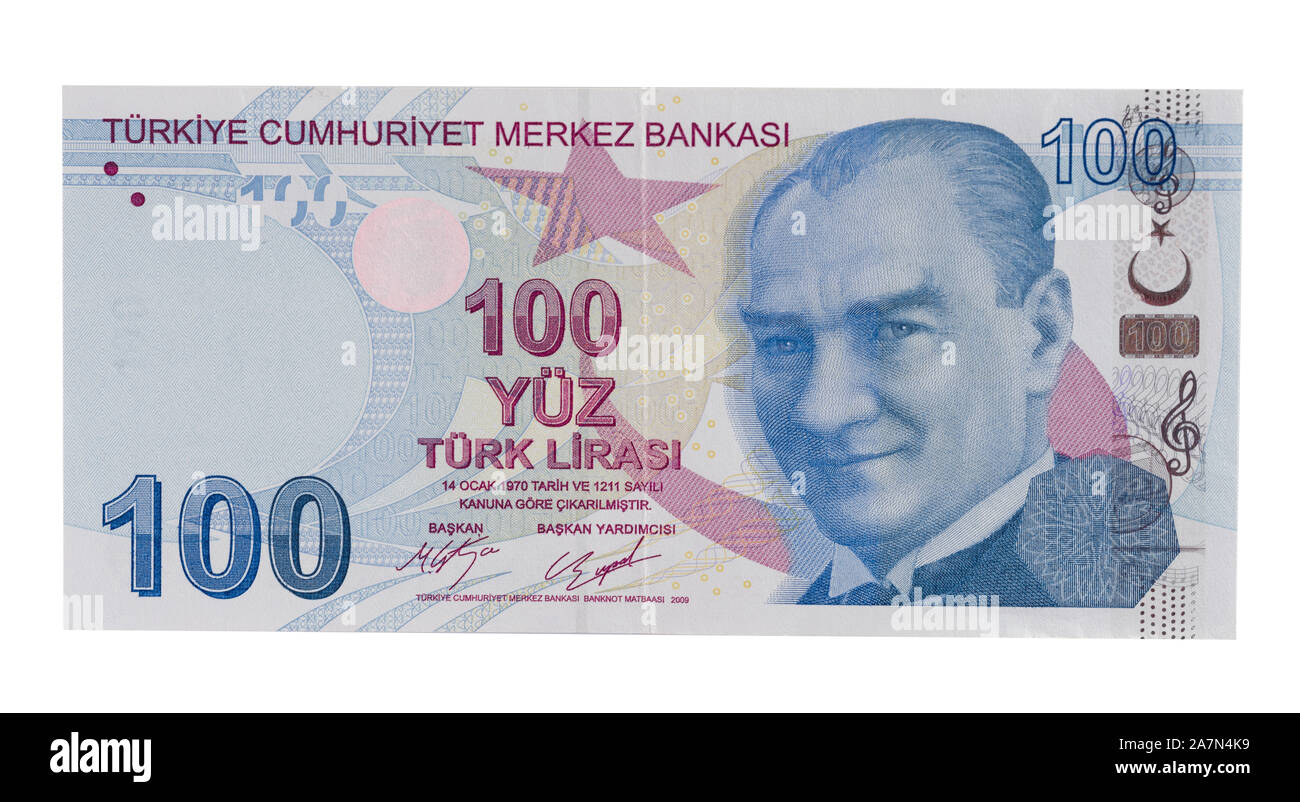 Turkish banknotes, Turkish Lira front side Stock Photo - Alamy