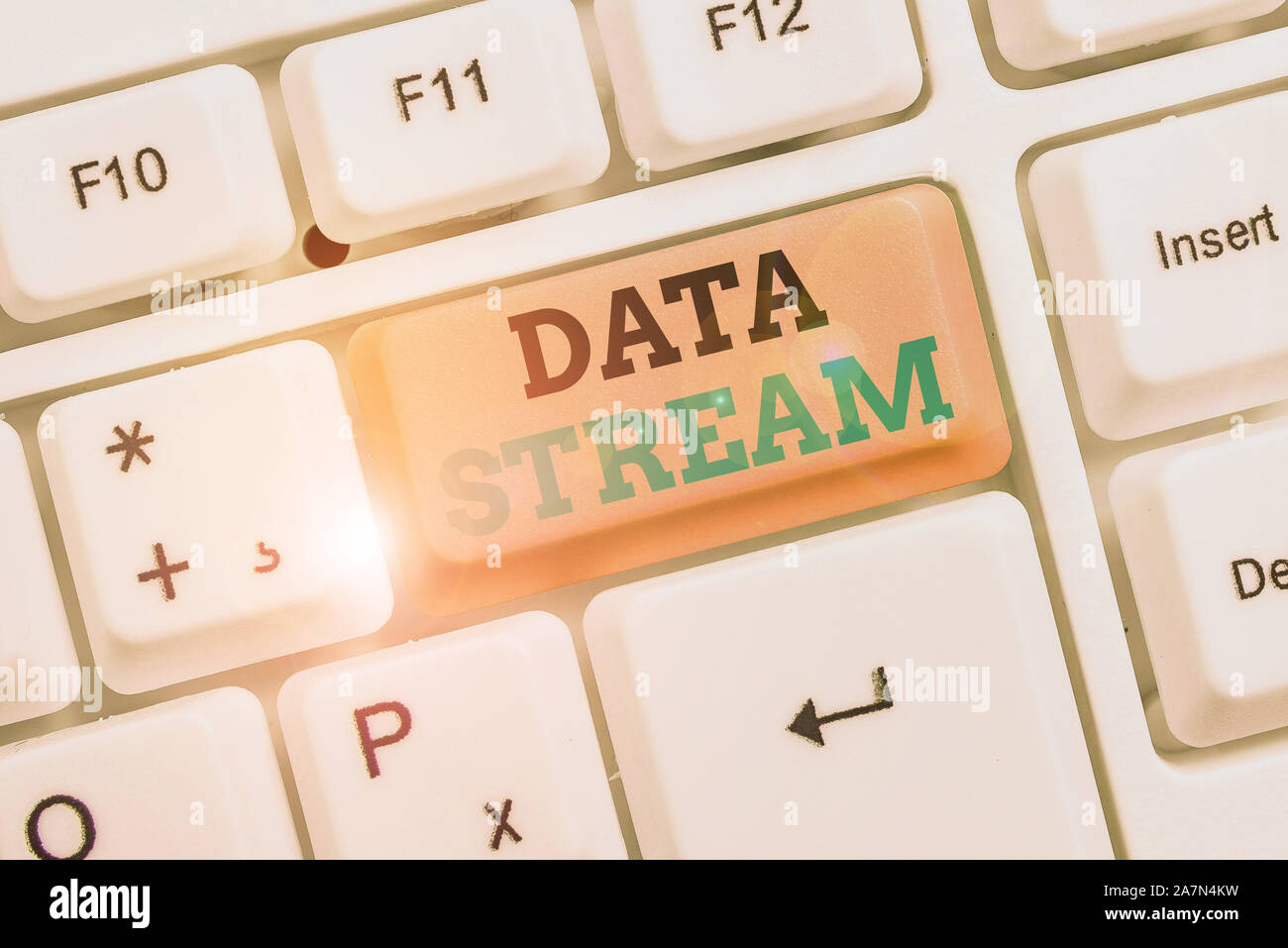 Text sign showing Data Stream. Business photo showcasing sequence of ...