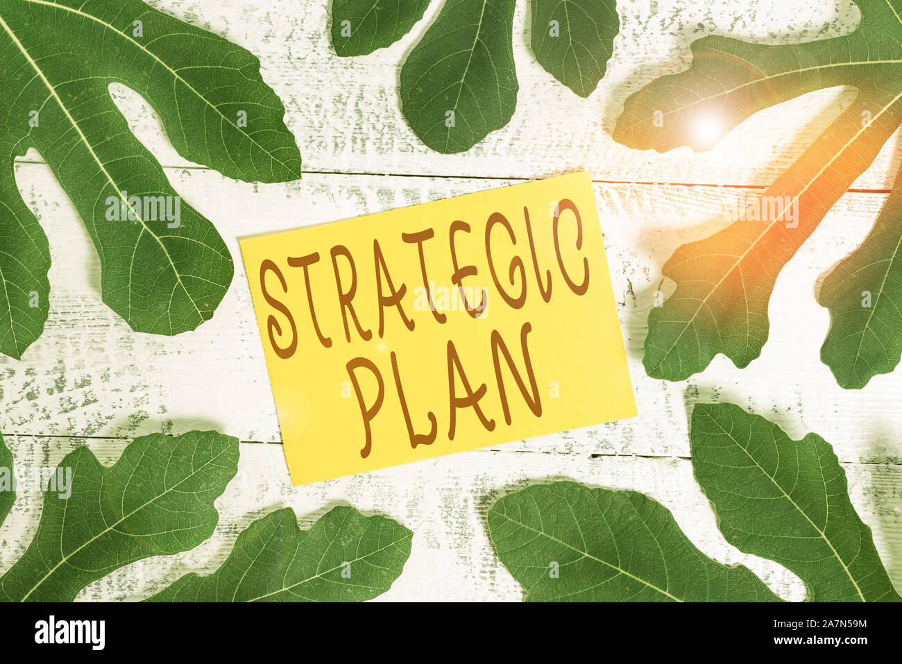 Conceptual hand writing showing Strategic Plan. Concept meaning a ...
