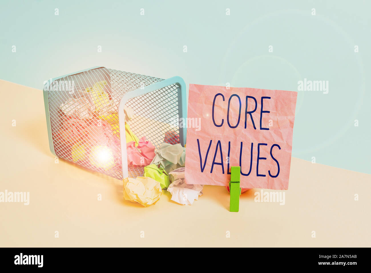 Conceptual hand writing showing Core Values. Concept meaning the ...