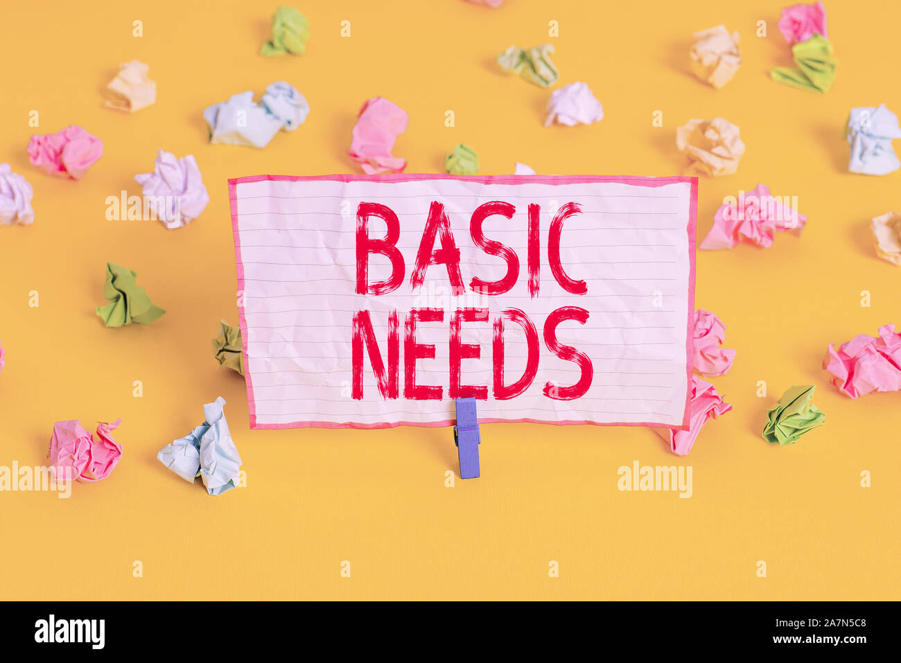 Conceptual hand writing showing Basic Needs. Concept meaning something ...