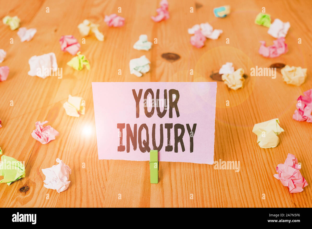 Writing note showing Your Inquiry. Business concept for the act of ...