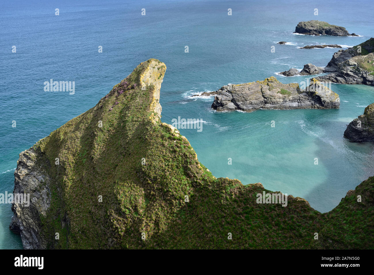 The dramatic sea cliff of Ralph's Cupboard, Portreath, Cornwall Stock ...