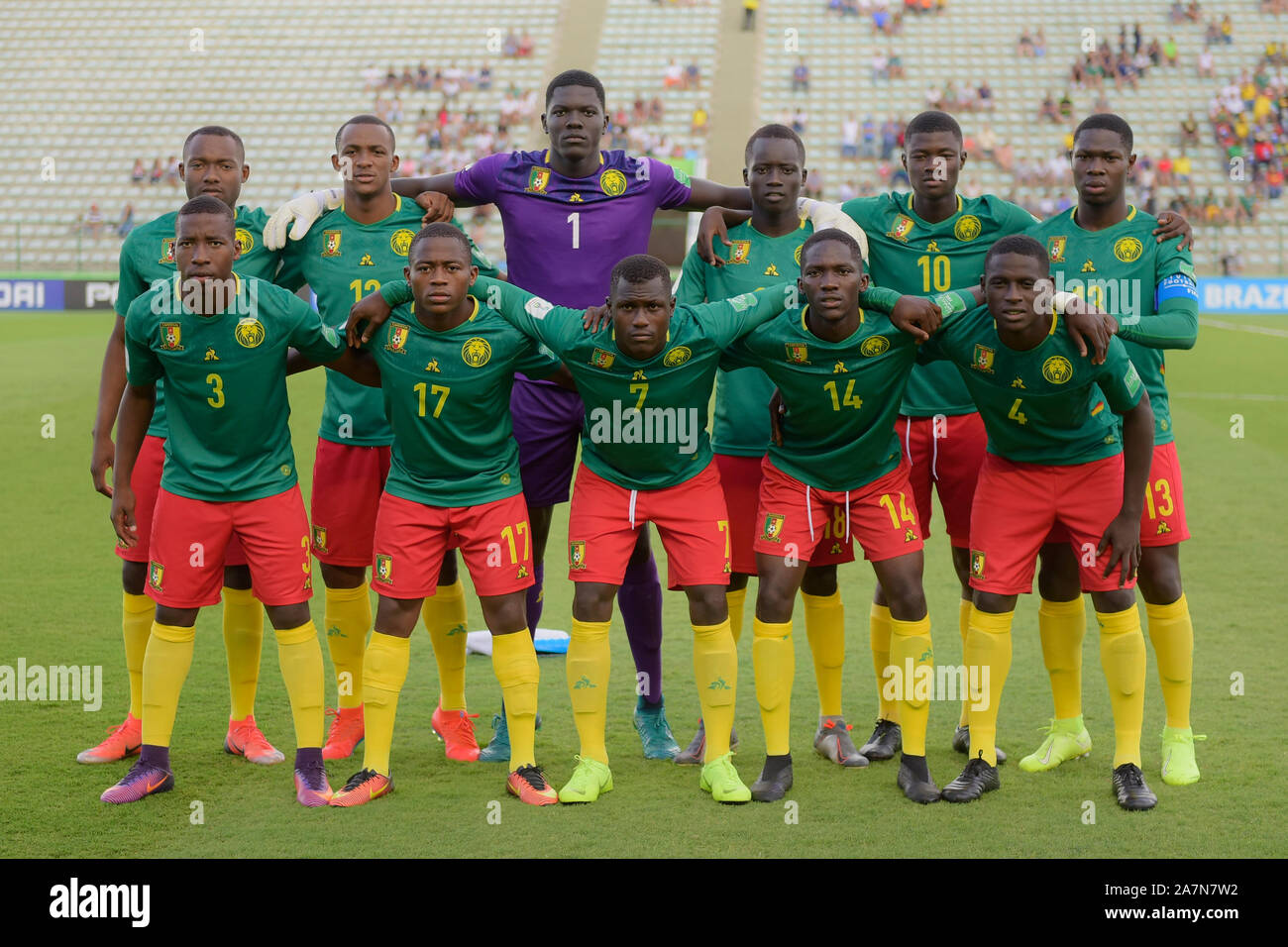 BRASÍLIA, DF - 03.11.2019: SUB 17 CAMARÕES E ESPANHA - Cameroon Team ...