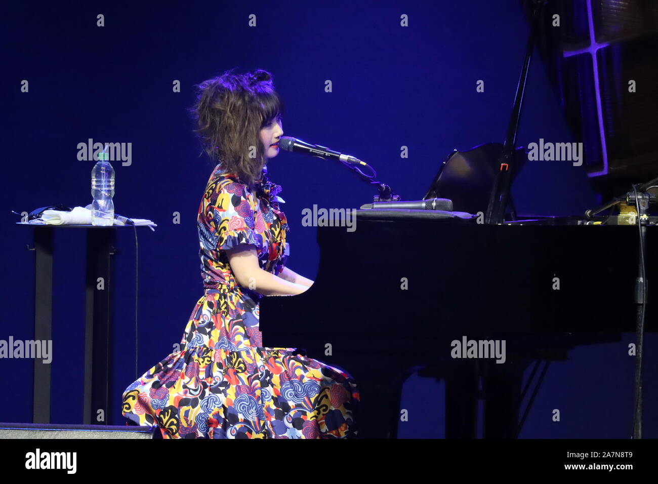 Japanese singer-songwriter Ai Otsuka performs during her "AIO PIANO at ...