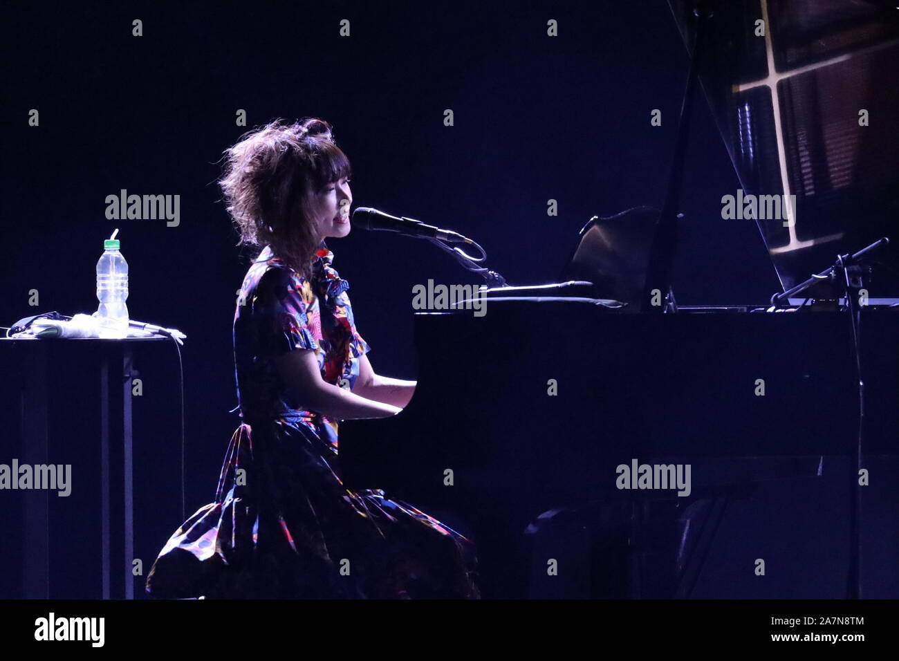 Japanese singer-songwriter Ai Otsuka performs during her "AIO PIANO at ...