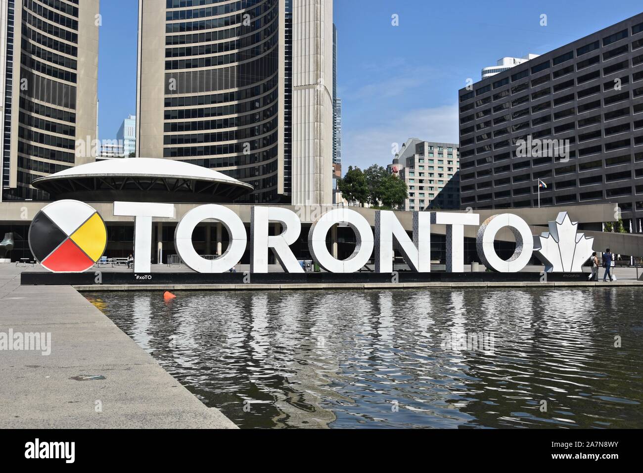 Toronto City Hall Plaza, featuring the iconic Toronto sign, Toronto ...
