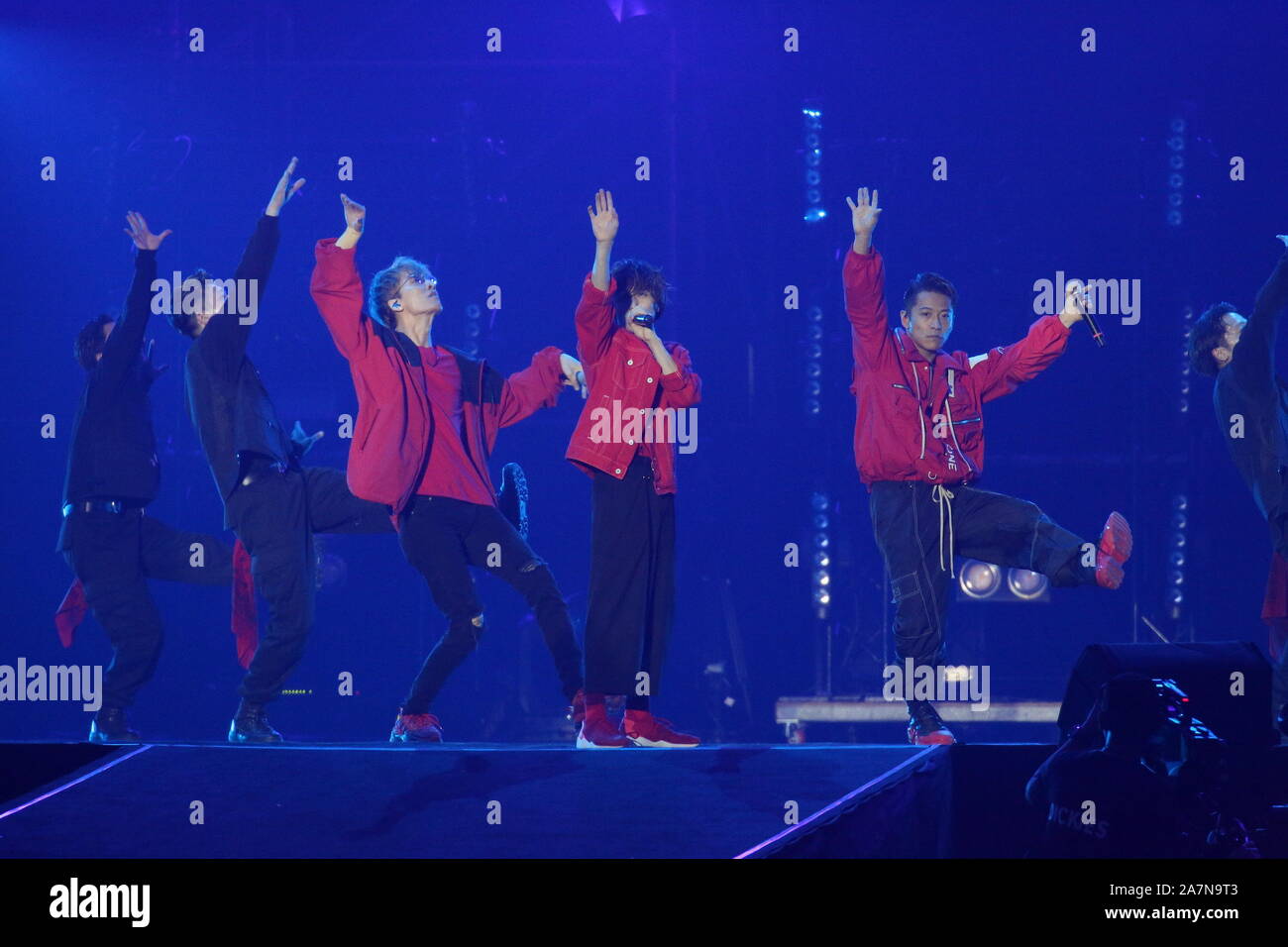 Ryohei Chiba, Keita Tachibana and Ryuichi Ogata of Japanese pop boy ...