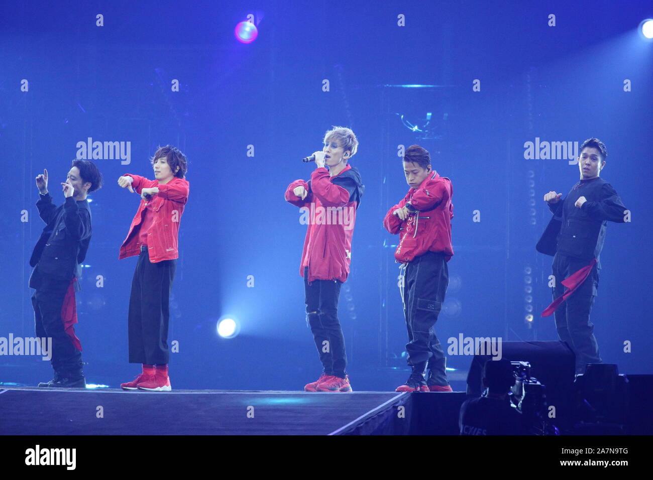 Ryohei Chiba, Keita Tachibana and Ryuichi Ogata of Japanese pop boy ...