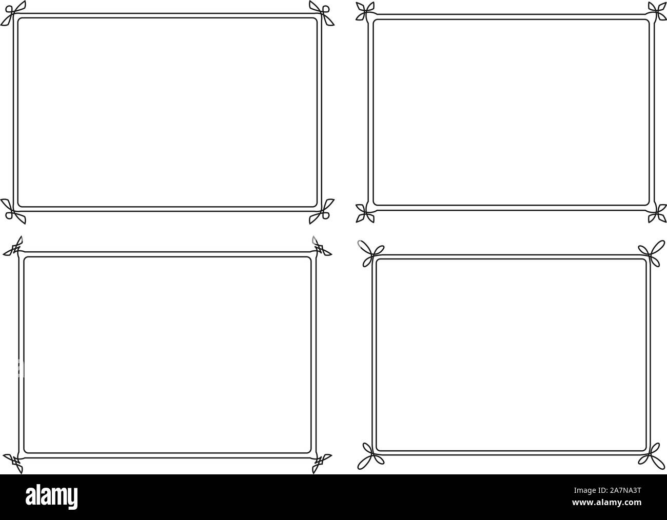 Mono line frames elegant design hi-res stock photography and images - Alamy