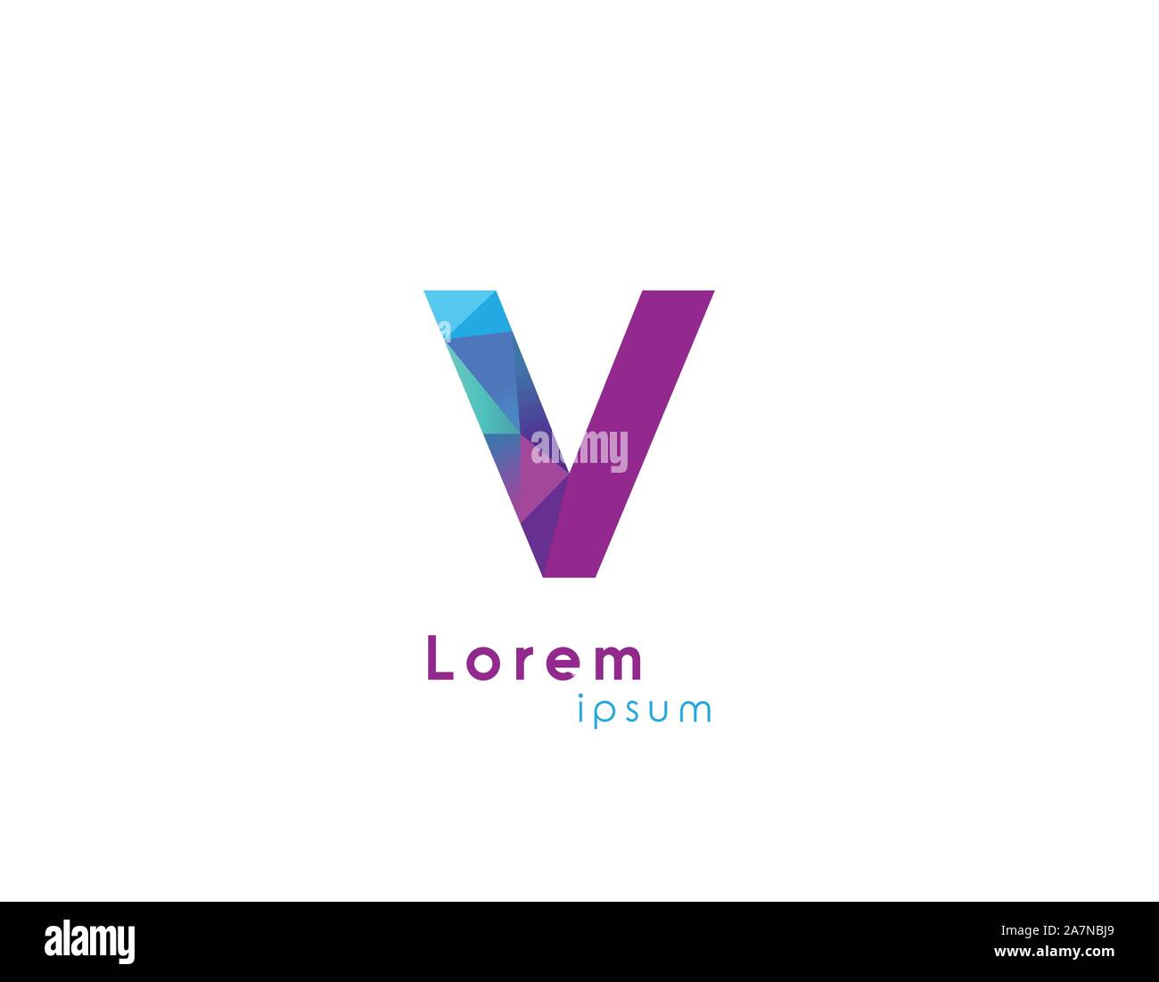 V logo icon Stock Vector Images - Alamy