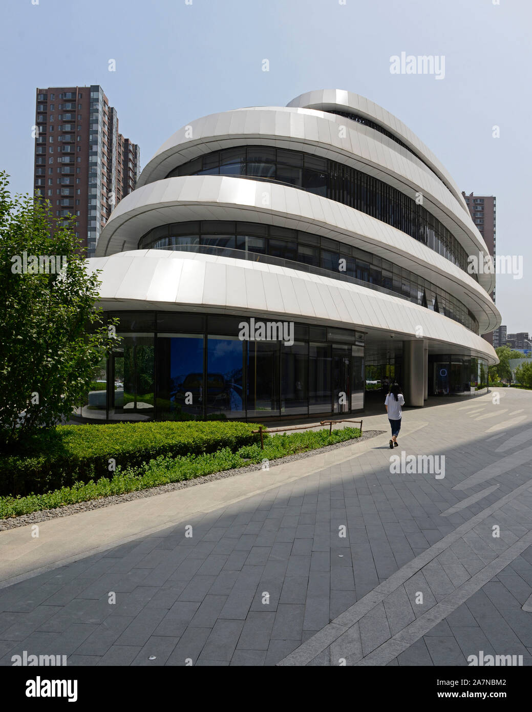 View of the Wangjing Soho office building complex in Wangjing ...