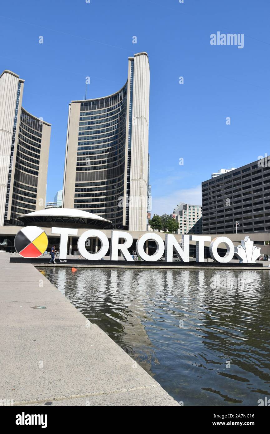 Iconic toronto sign city hall hi-res stock photography and images - Alamy