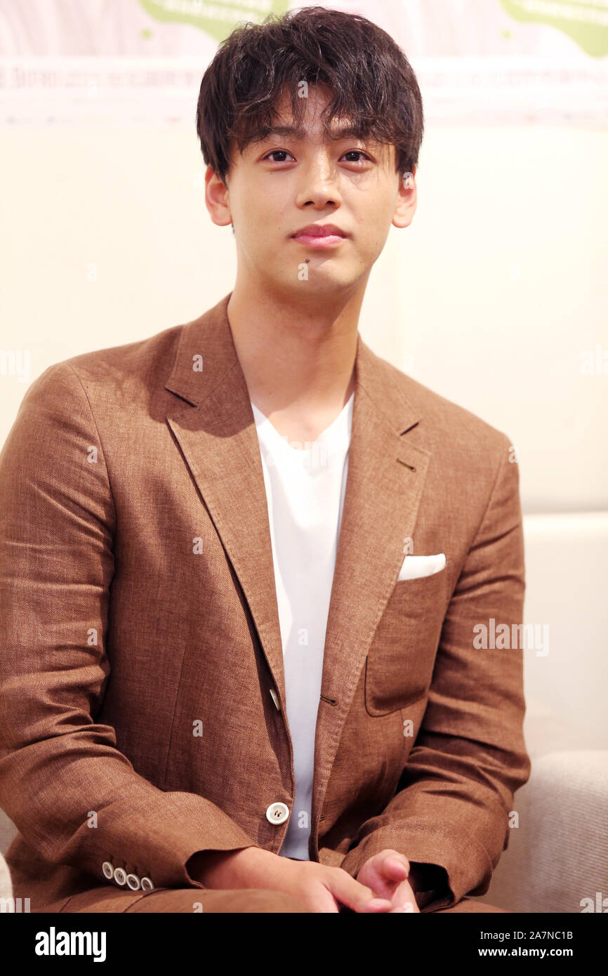 **TAIWAN OUT**Japanese actor and model Ryoma Takeuchi is interviewed in Taipei, Taiwan, 8 August ...