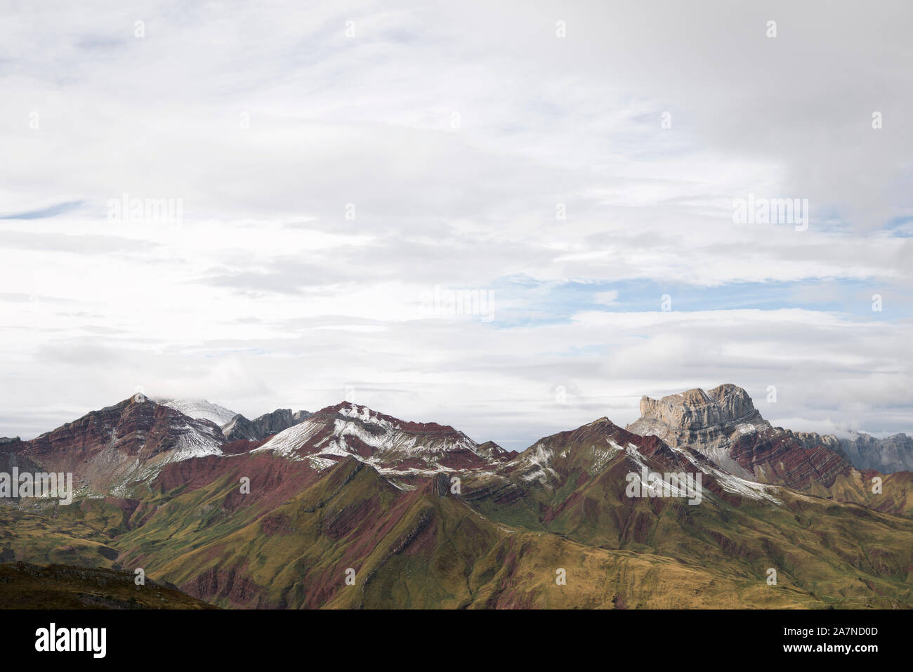 Acher Castle Peak in Oza Valley in Spanish Pyrenees Stock Photo - Alamy
