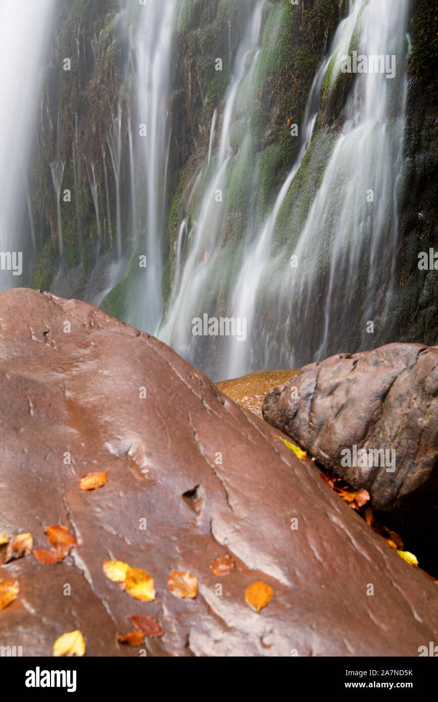 Waterfall detail in the Aspe Valley Stock Photo - Alamy
