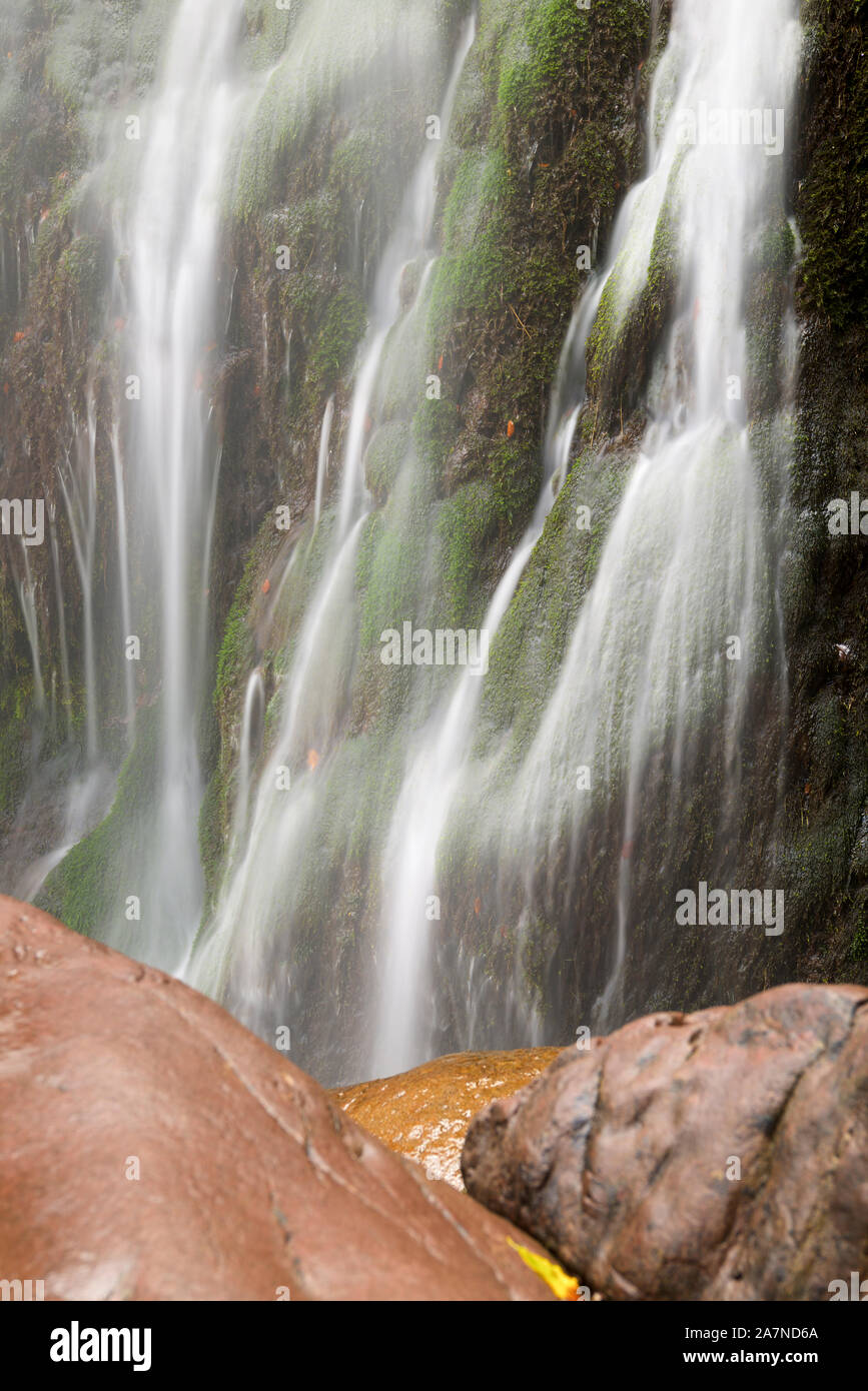 Waterfall detail in the Aspe Valley Stock Photo - Alamy