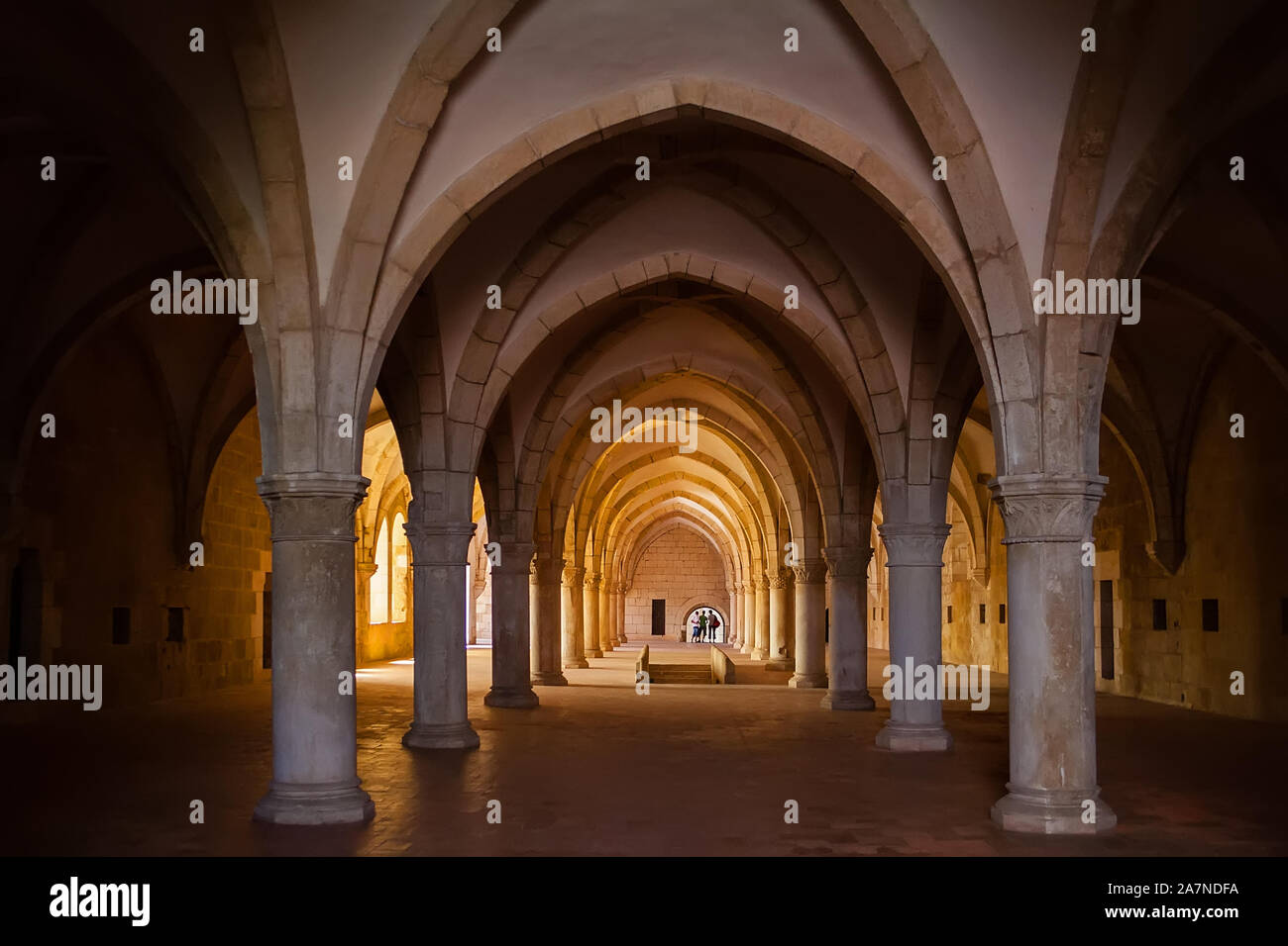 Alcobaca, Portugal. Monks dormitory of Monastery of Santa Maria de ...