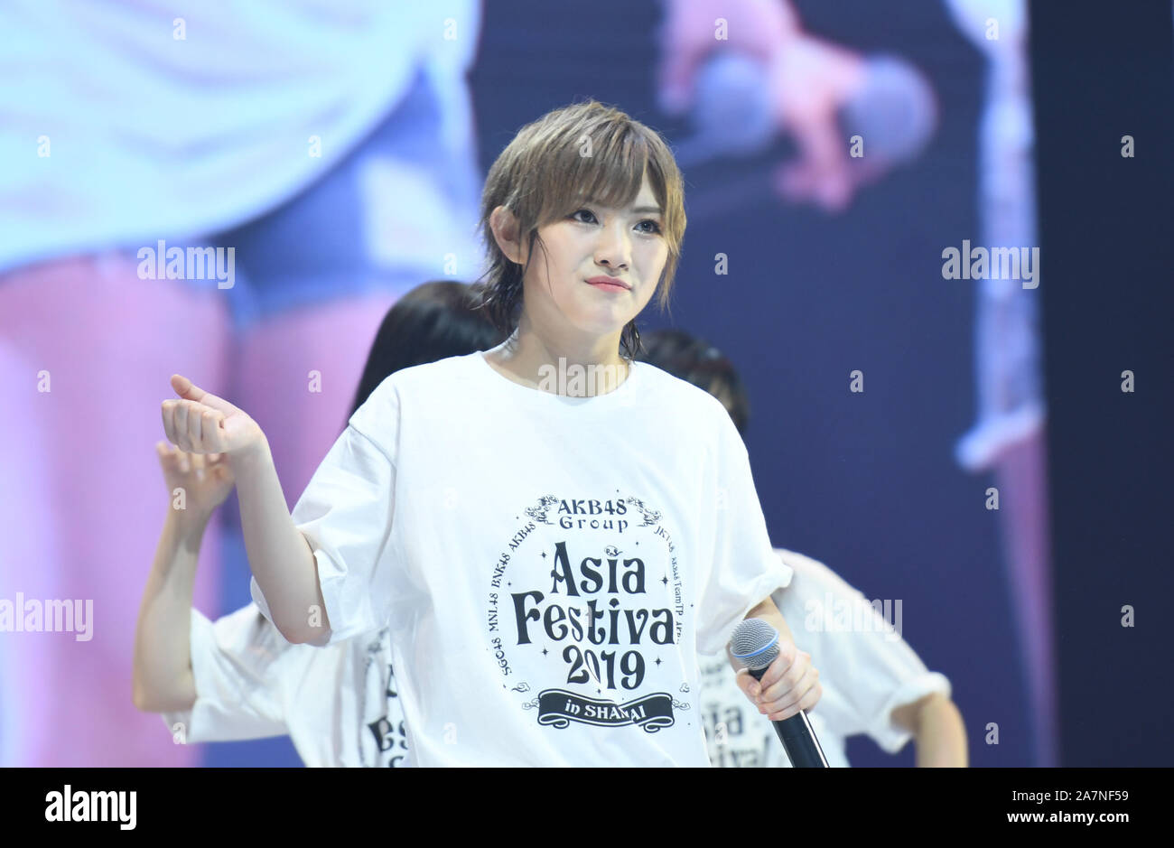 Nana Okada, also known as Naachan, of Japanese idol girl group AKB48 performs during the AKB48 ...