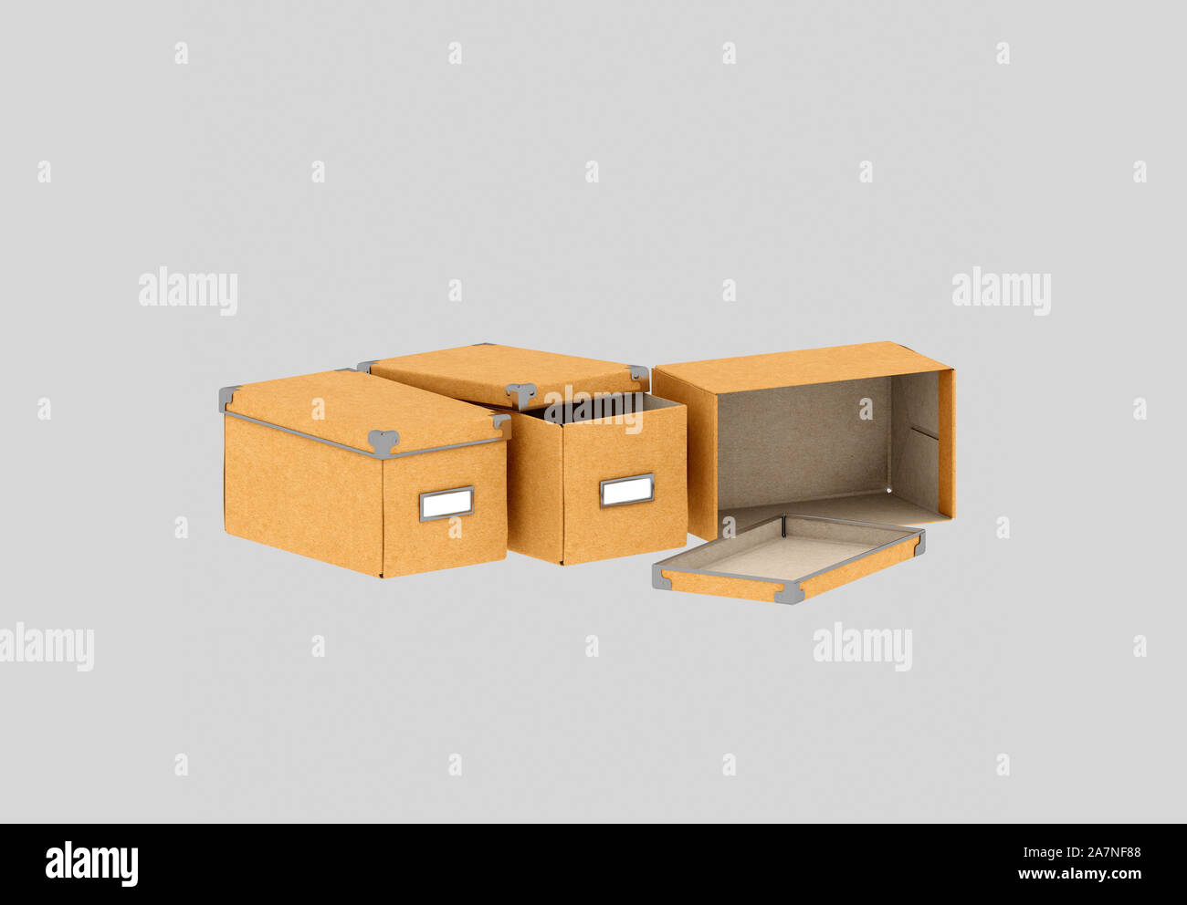 3d render of shopping boxes Stock Photo - Alamy