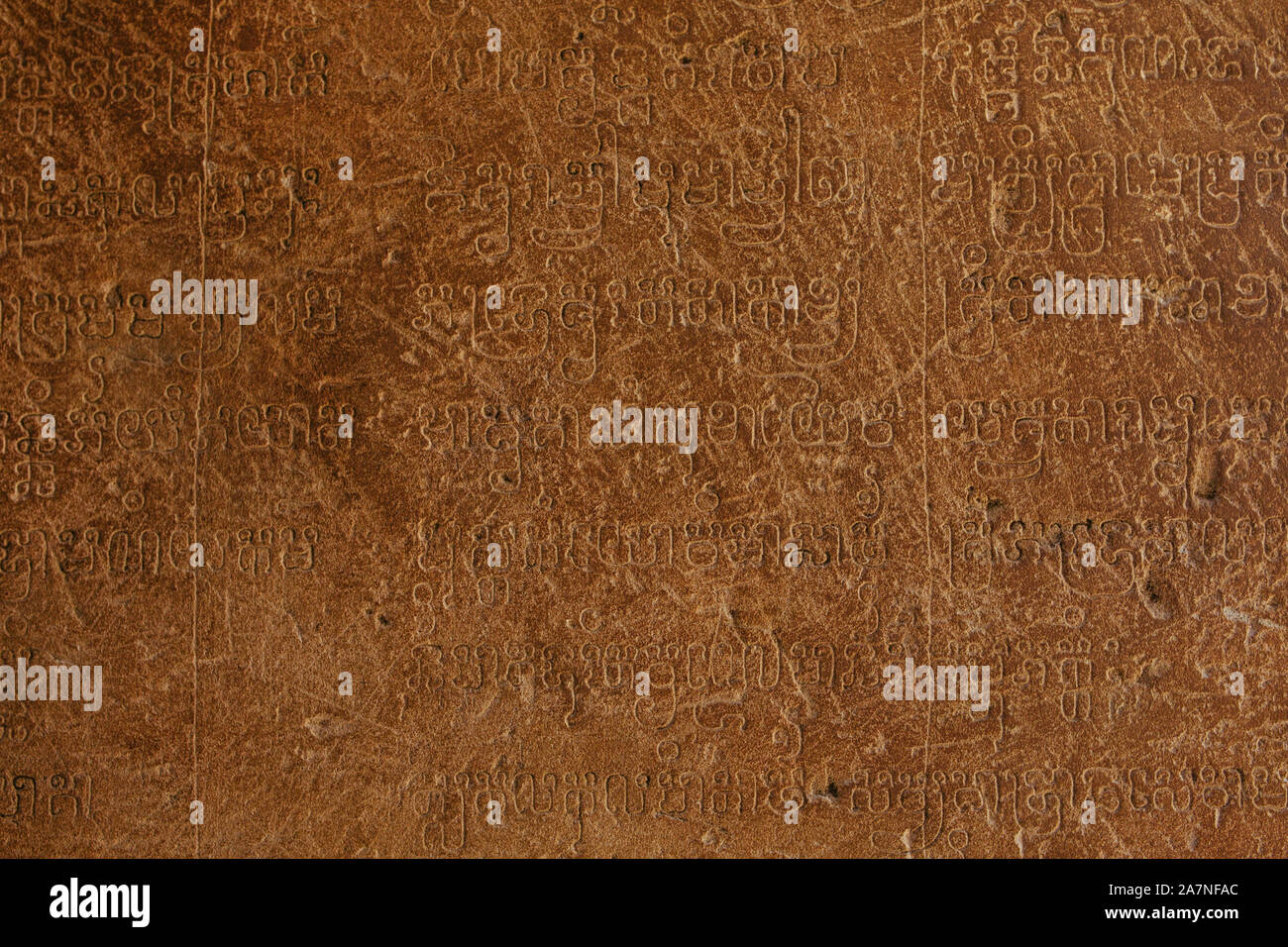 Ancient cave inscriptions of Khmer civilization in Angkor Wat Temple ...