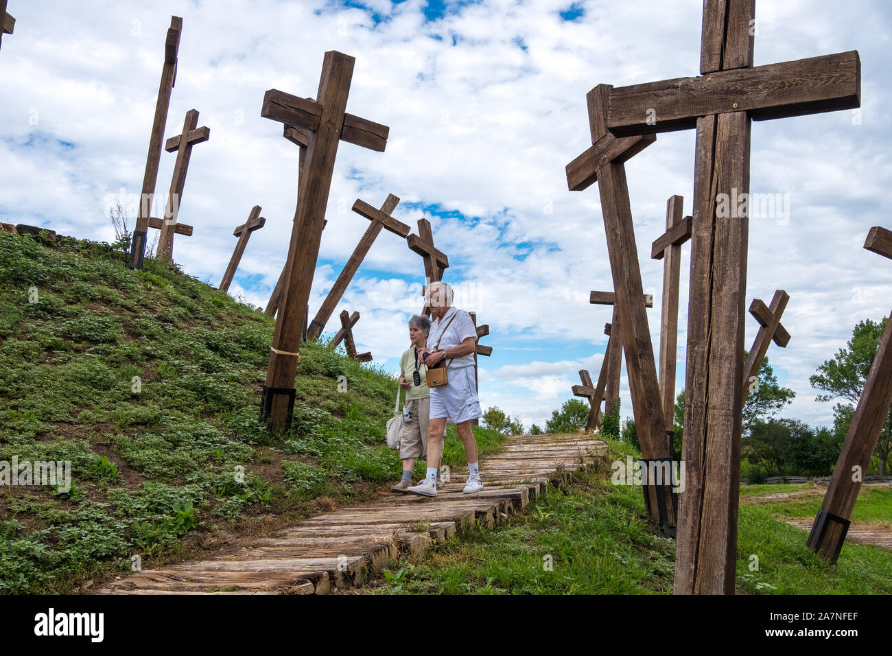 Muhi, Hungary - August 08, 2019: The Battle of Mohi national memorial ...