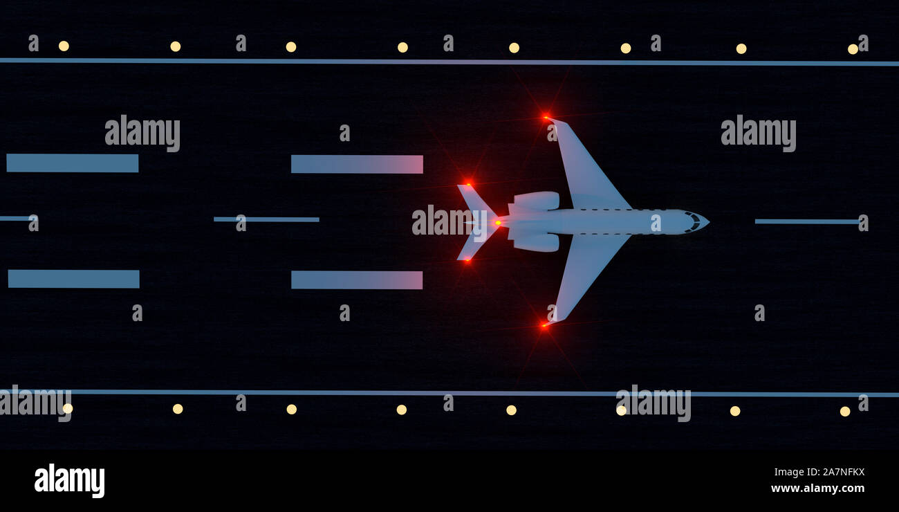 Luxury business jet on runway. Extremely detailed and realistic high ...