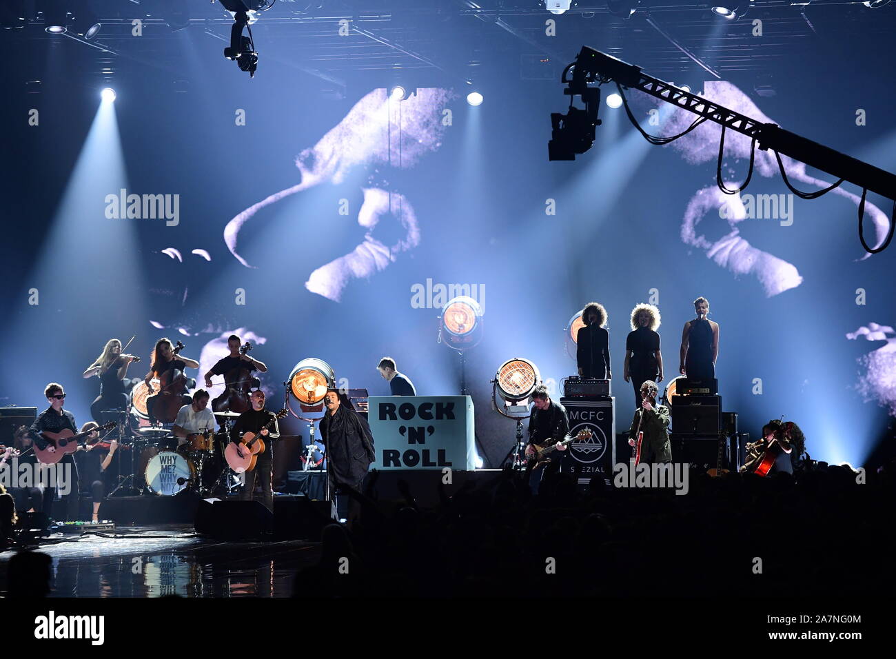 Liam Gallagher performs during the MTV Europe Music Awards 2019, held ...