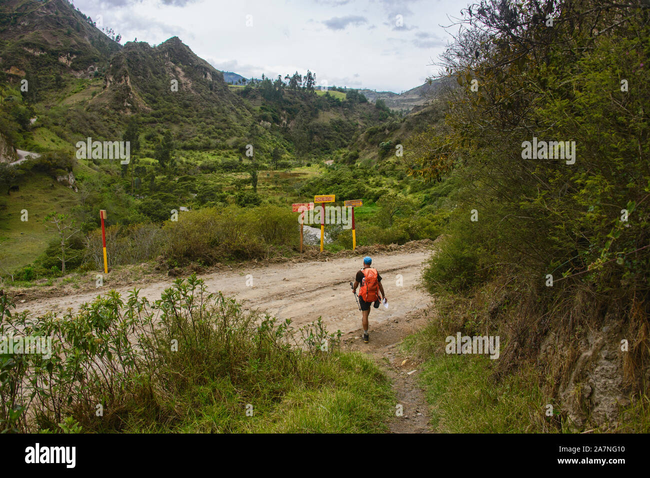 Trekking on the Quilotoa Loop Trek, Quilotoa, Ecuador Stock Photo - Alamy