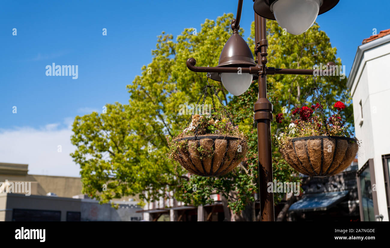 Decorative flower baskets hi-res stock photography and images - Alamy
