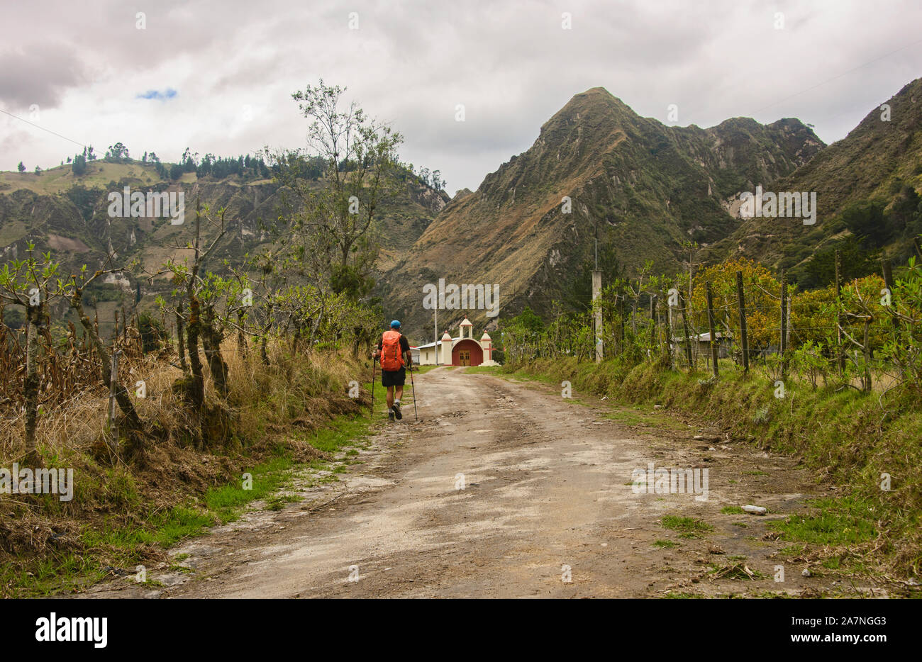 Trekking on the Quilotoa Loop Trek, Quilotoa, Ecuador Stock Photo - Alamy