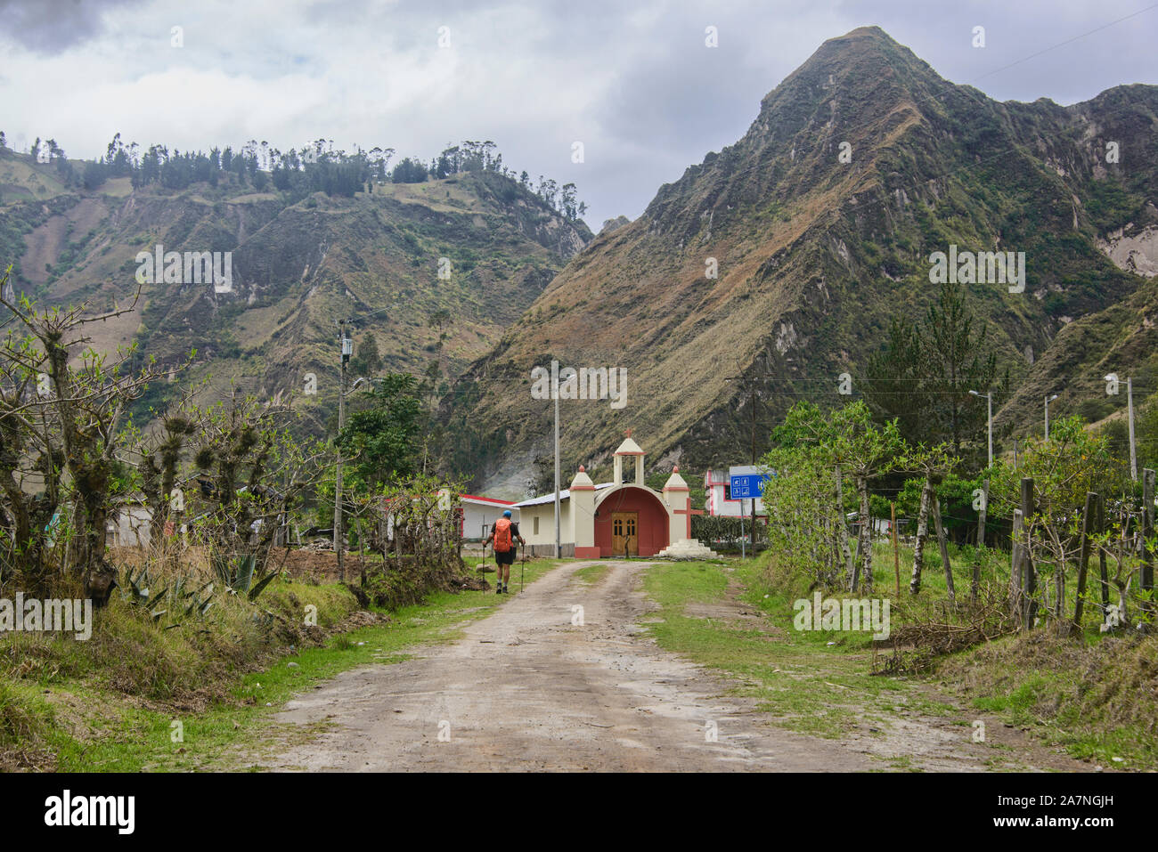 Trekking on the Quilotoa Loop Trek, Quilotoa, Ecuador Stock Photo - Alamy